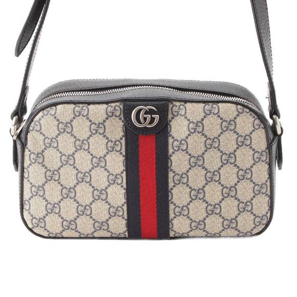 Gucci | Bags | Gucci Camera Bag Navy Blue Gg Crossbody Supreme Ophidia ...